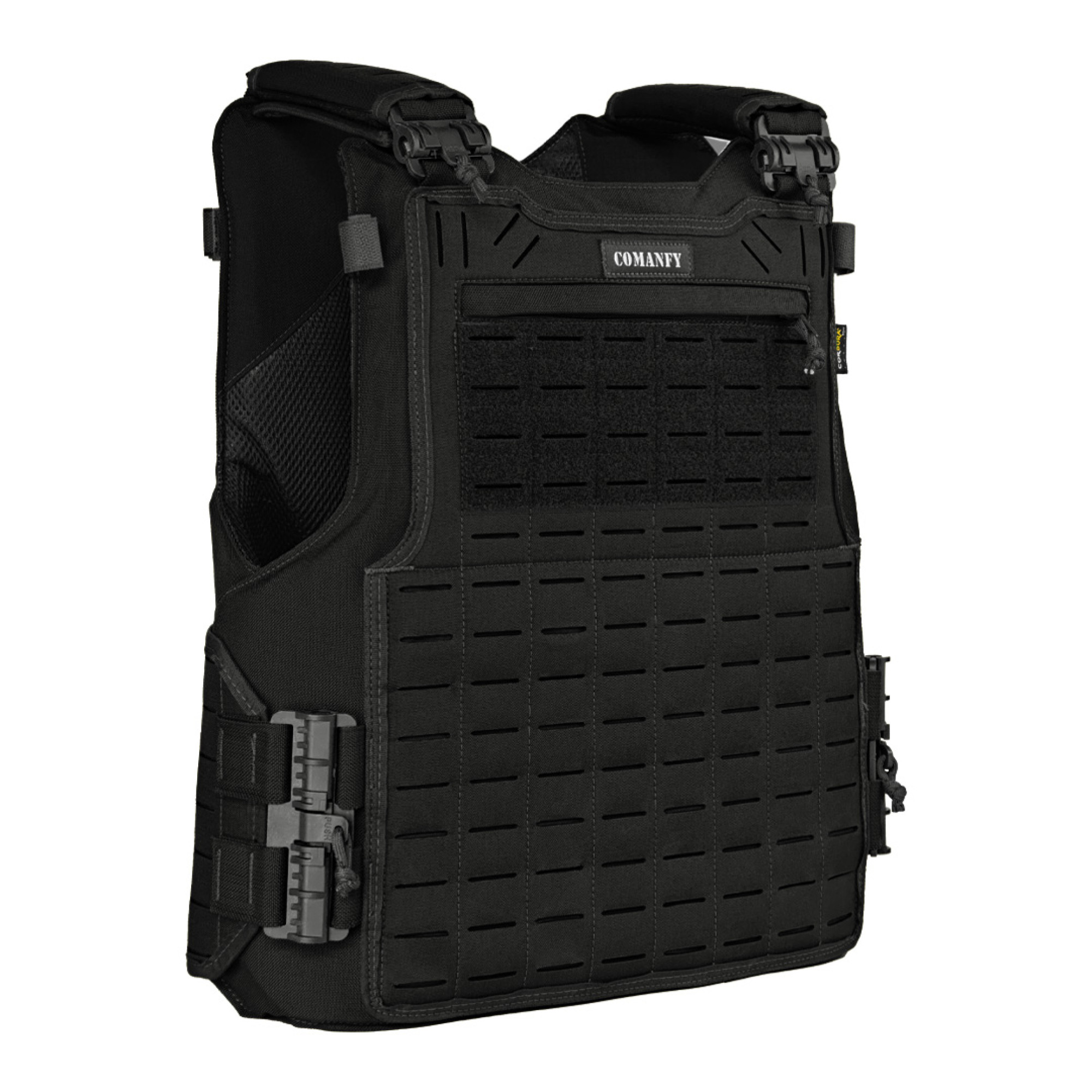 COLETE TÁTICO COMANFY® SPARTA LASER CUT - PRETO